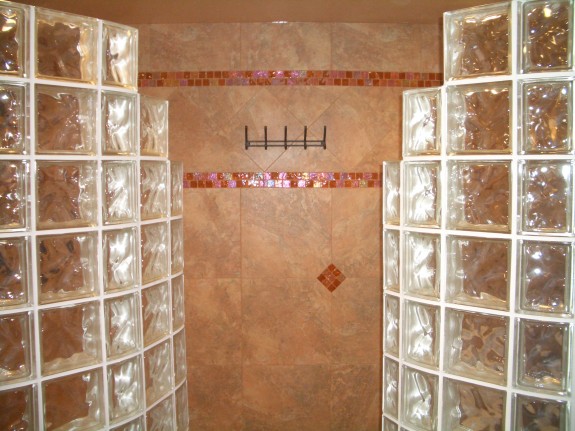 Porcelain and glass block tile installer in Fort Collins